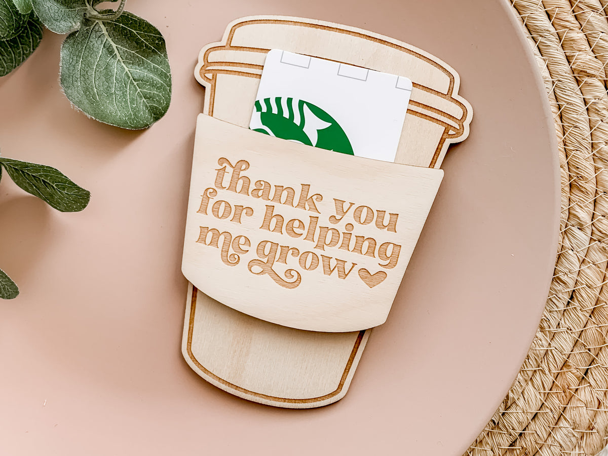 Coffee Gift Card Holder | Teacher Gifts Thank You | Teacher Appreciati ...
